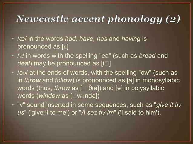 Geordie accent | PPTX