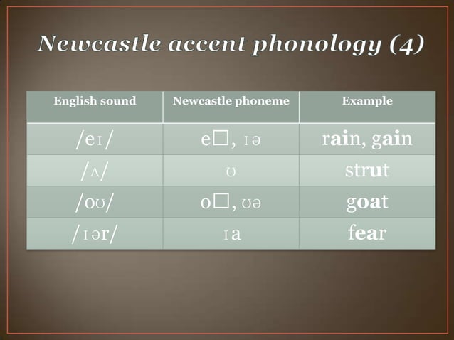Geordie accent | PPTX