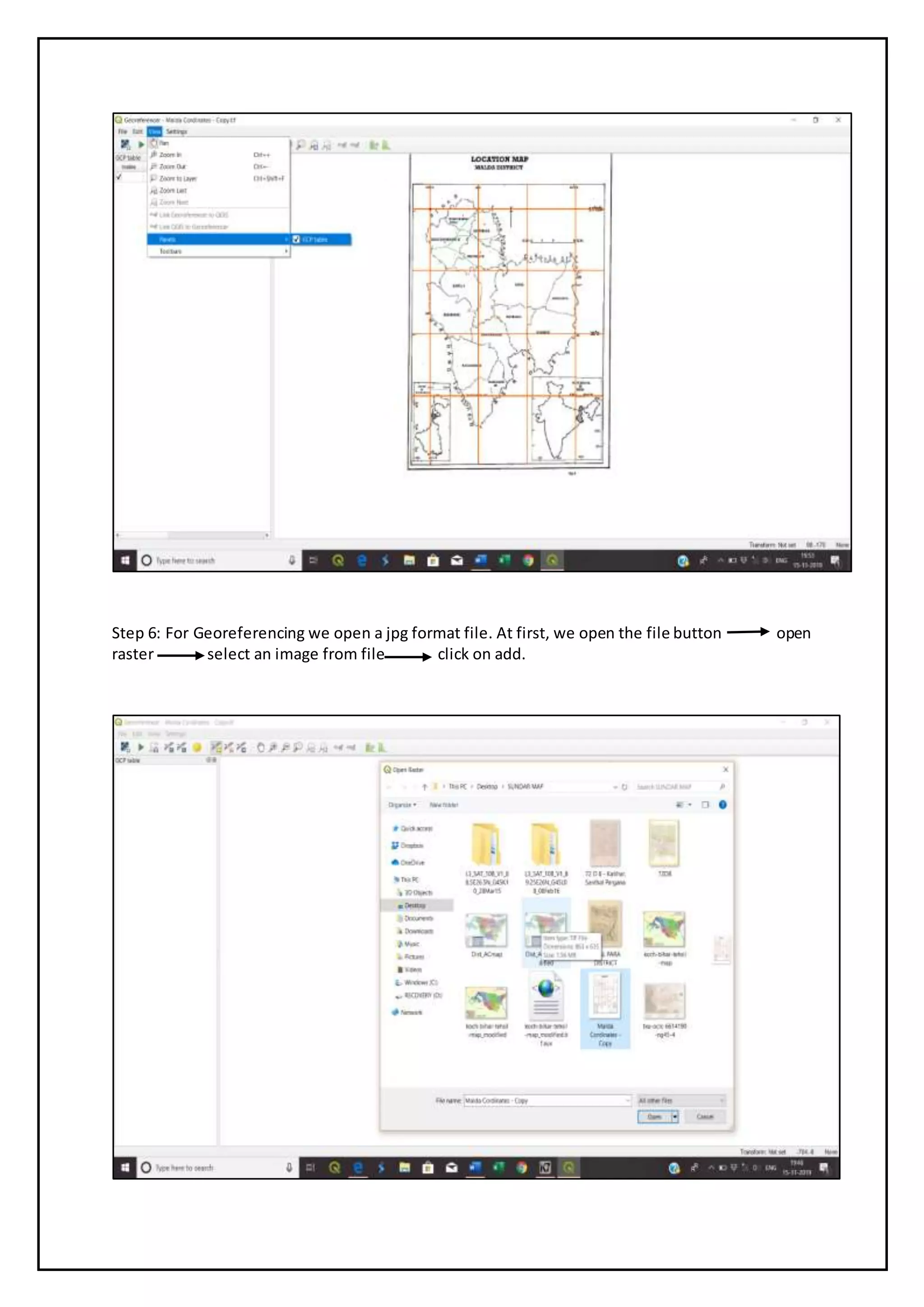 PROCESS OF GEOREFERENCING IN QGIS | DOCX