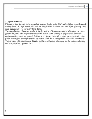 Engineering Geology I Report-MALEKHU | DOCX