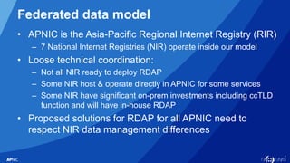 Row #9: An architecture overview of APNIC's RDAP deployment to the cloud | PPT