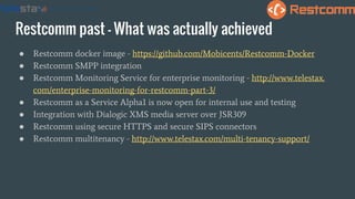 Restcomm past and future | PPT