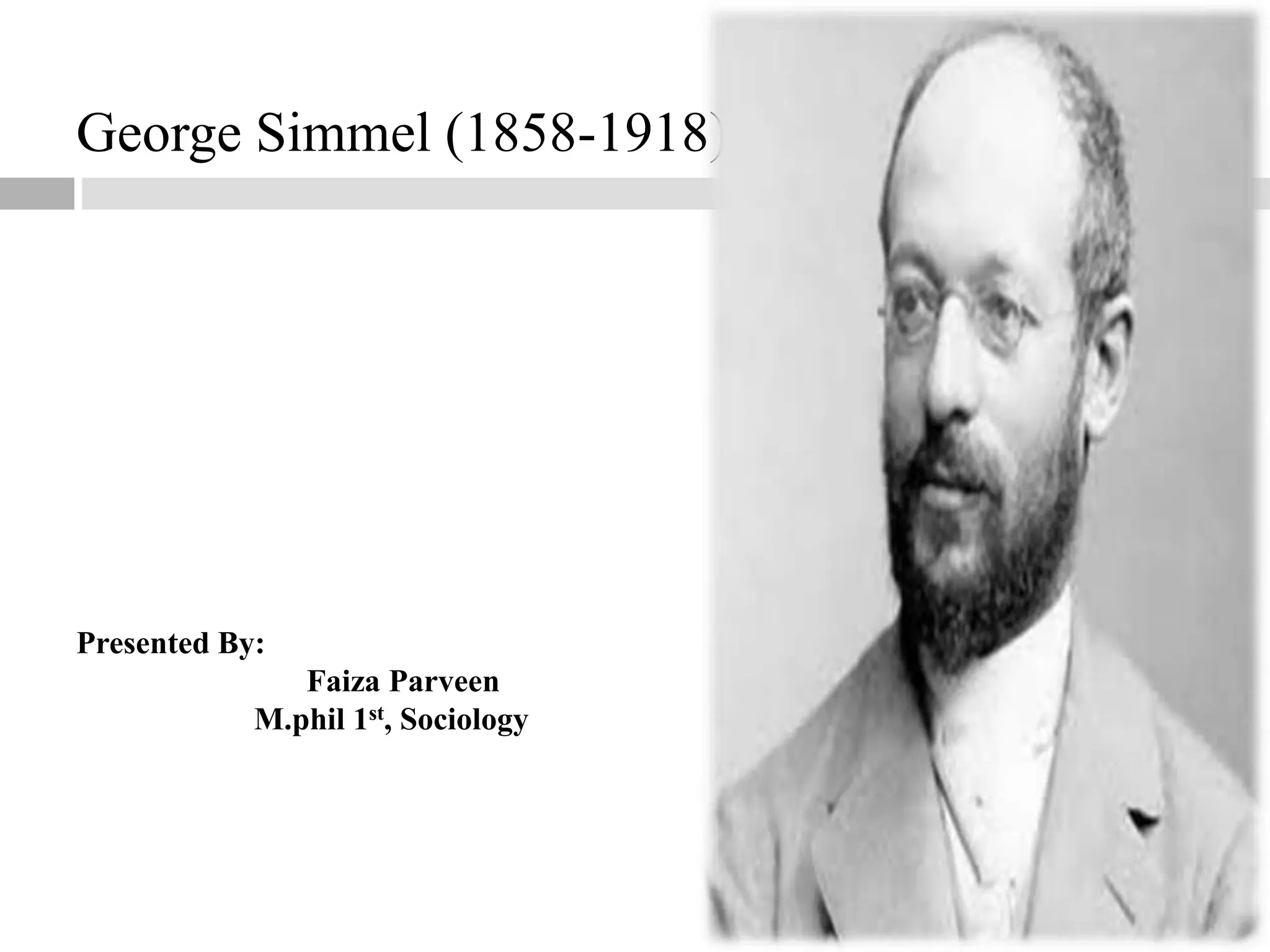 George simmel (1) | PPTX