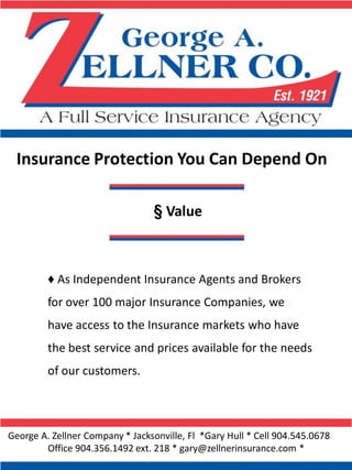 George A Zellner Co Overview | PDF | Motor Insurance | Insurance