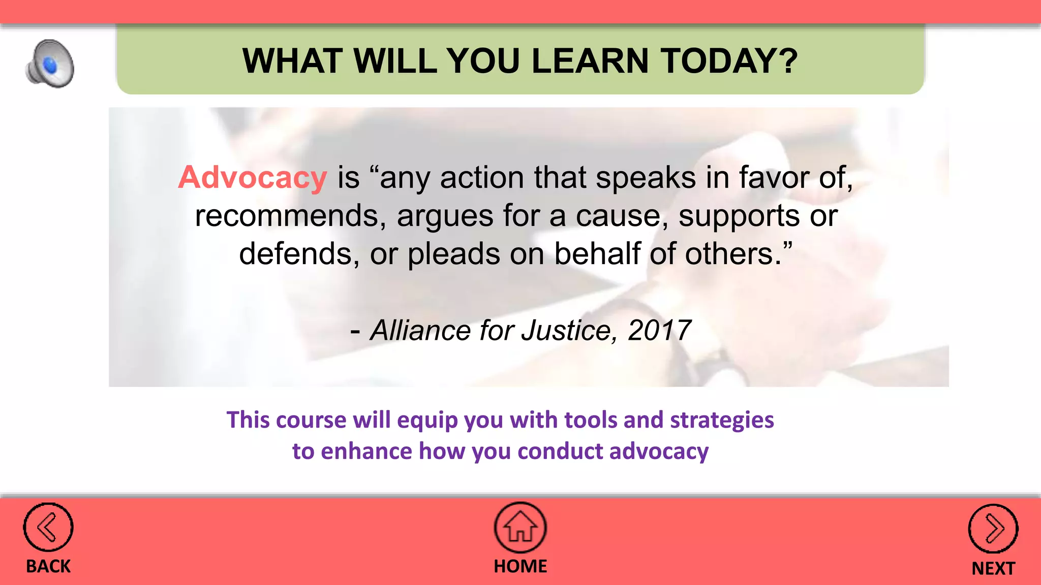Advocacy 101 PowerPoint Presentation | PPTX