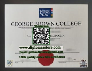 George Brown College Certificate Gbc Diploma Pdf