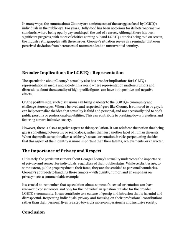 George Clooney_ Unraveling the ‘Is He Gay.pptx