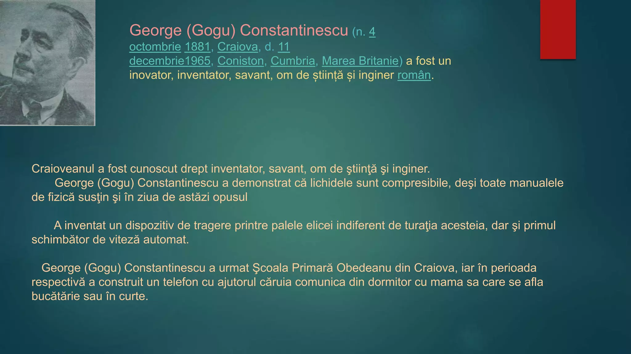 George Constantinescu | PPT