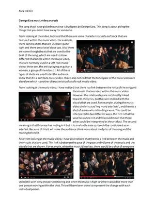George ezra analysis | PDF