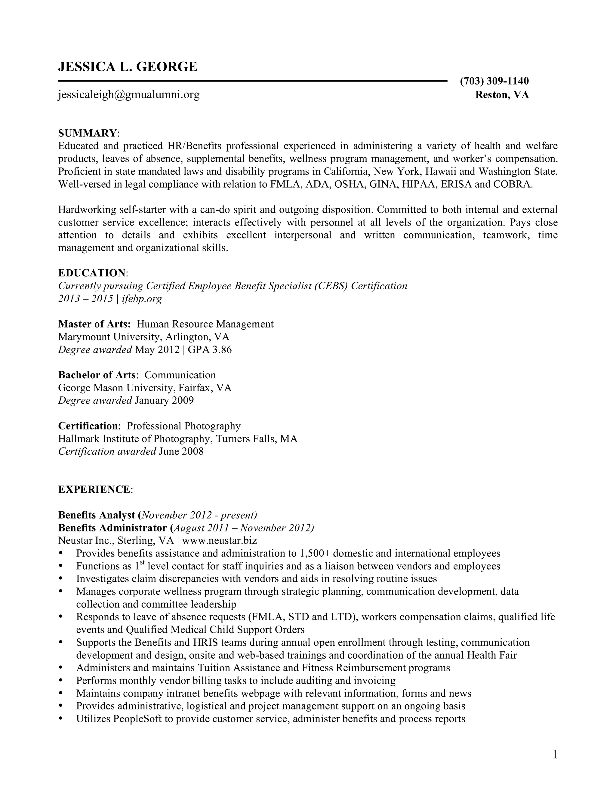 George, JL Resume | PDF