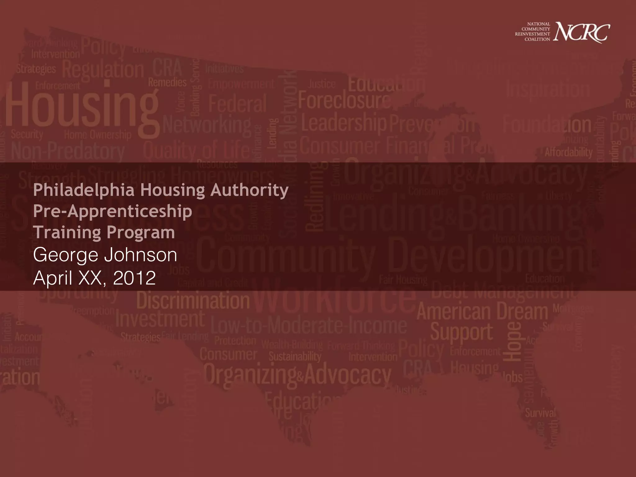 George Johnson - PHA pre app program | PPT