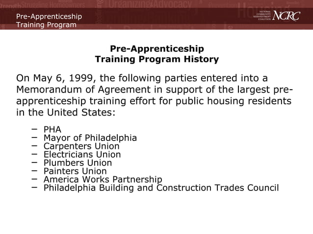 George Johnson - PHA pre app program | PPT