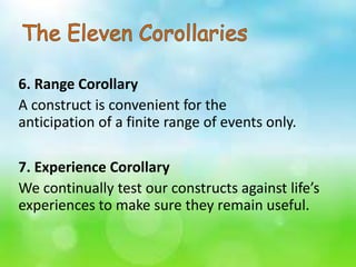 George Kelly's Personal Construct Theory | PPTX