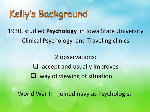 George Kelly's Personal Construct Theory | PPTX