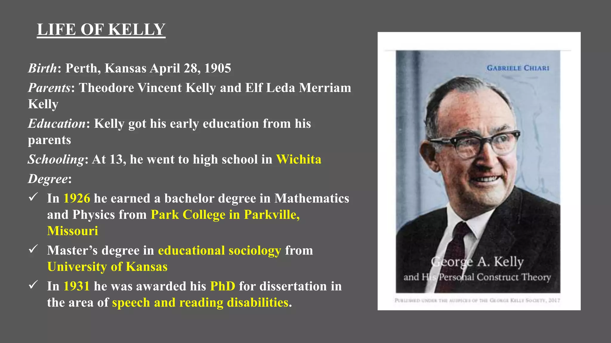 George Kelly - Personal Construct Theory- Princy Hannah | PPTX