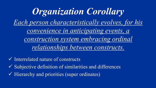 George Kelly - Personal Construct Theory- Princy Hannah | PPTX | Adult ...
