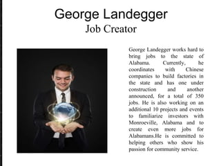 George landegger - education philanthropist | PPT