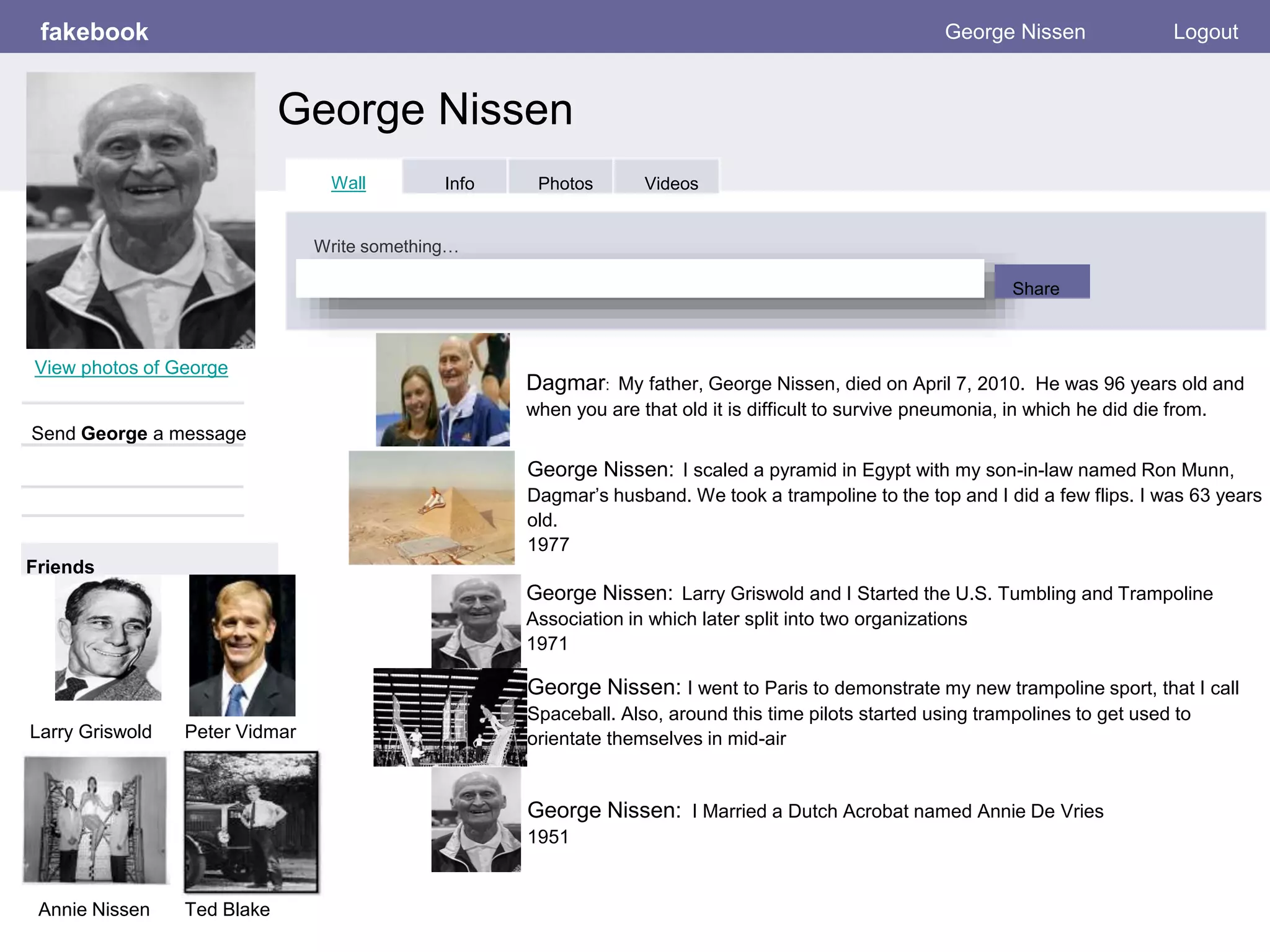 George Nissen | PPTX | Celebrity Families | Pop Culture