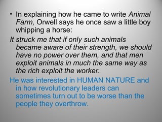 George orwell animal farm notes - students | PPT