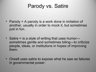 George orwell animal farm notes - students | PPT