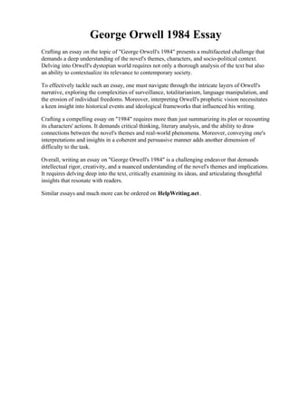 George Orwell 1984 Essay.pdf