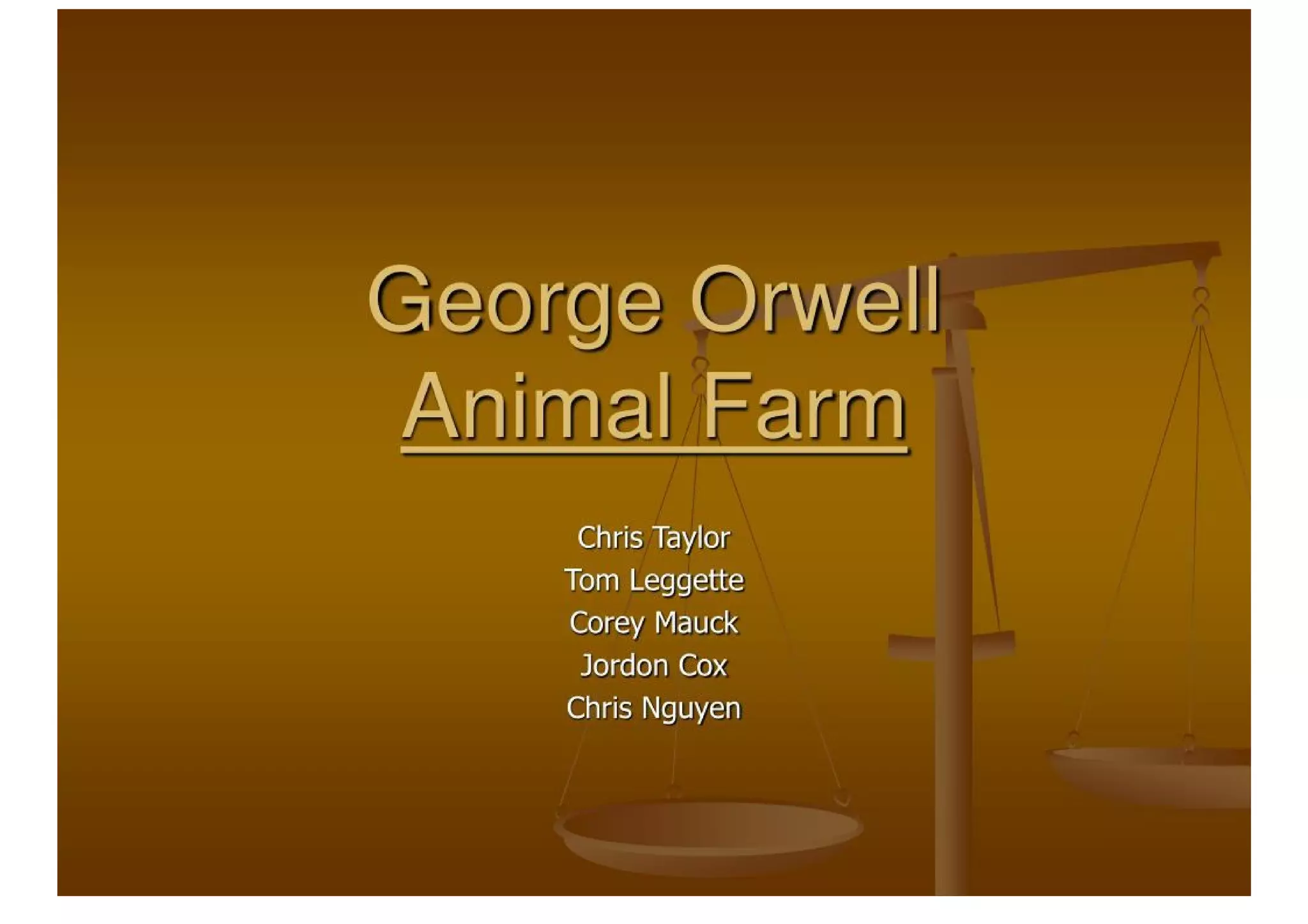 George Orwell Animal Farm | PPT