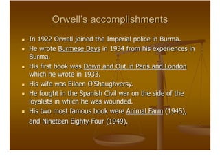 George Orwell Animal Farm | PPT