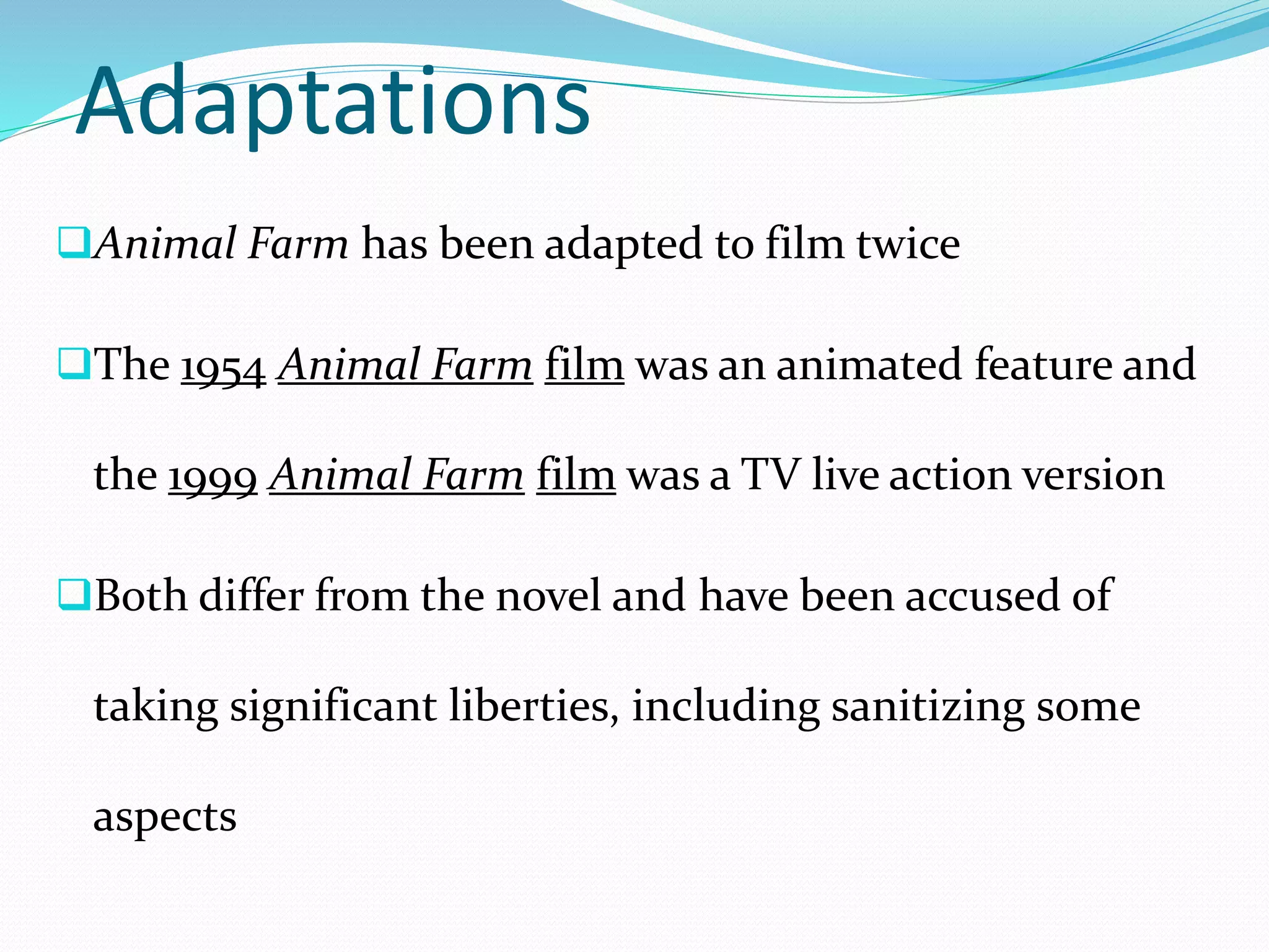 George Orwell & animal farm Intro | PPT