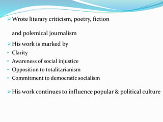 George Orwell & animal farm Intro | PPT