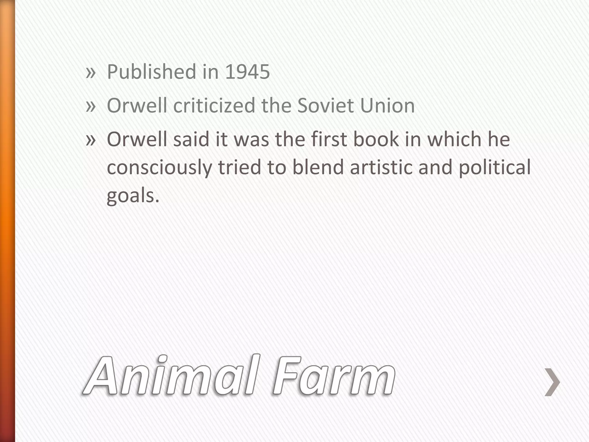 George orwell background | PPT