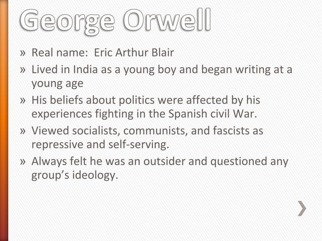 George orwell background | PPT