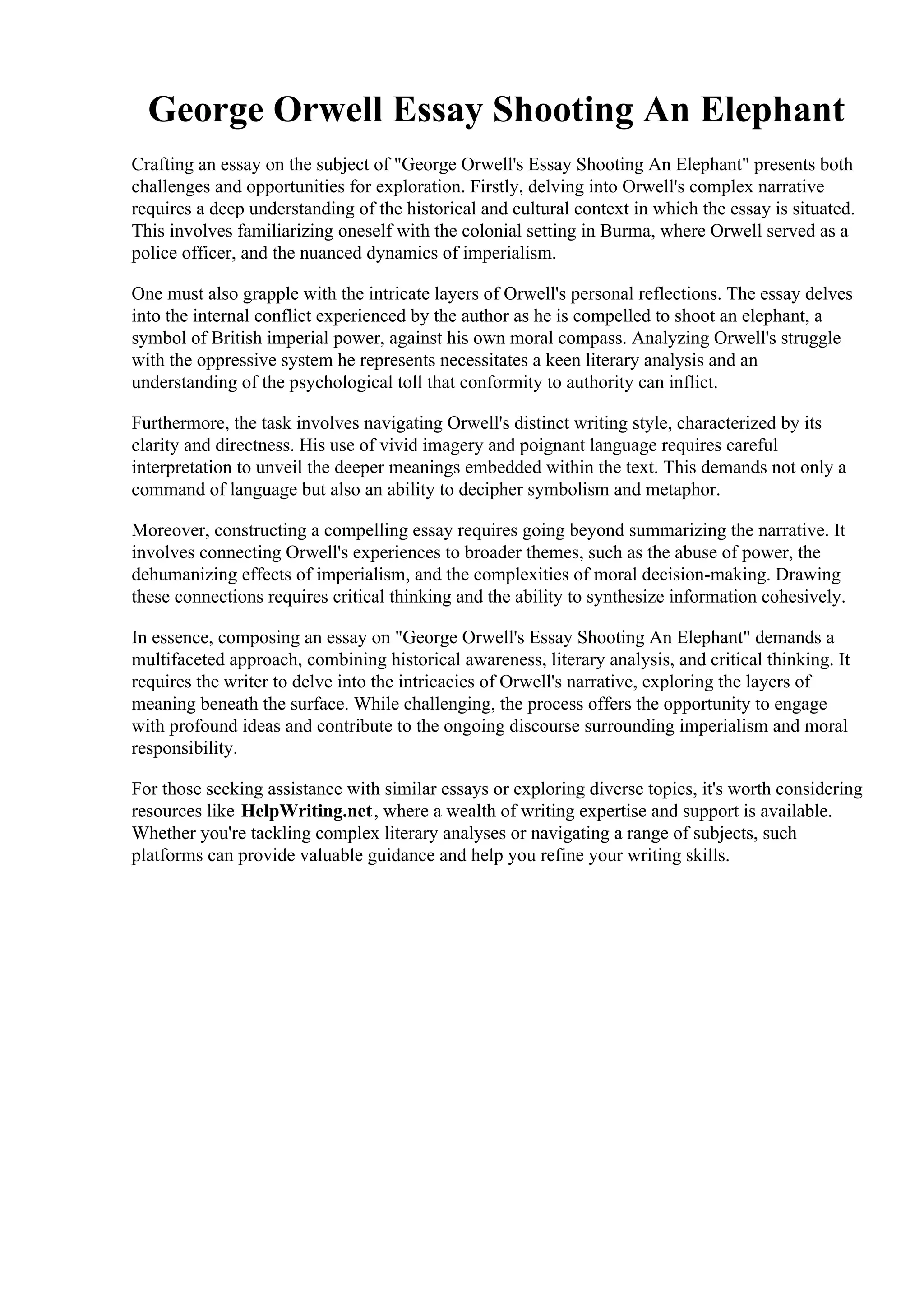 George Orwell Essay Shooting An Elephant.pdf