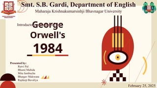 George Orwell's 1984 | 1984 and the Power of Technology | | PPTX