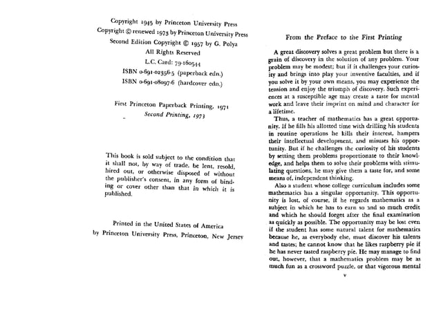 George polya how to solve it | PPT