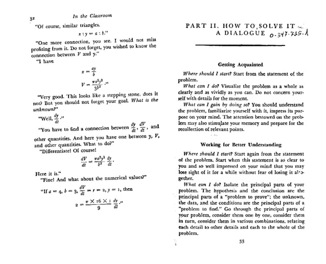 George polya how to solve it | PPT
