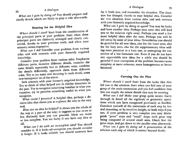 George polya how to solve it | PPT