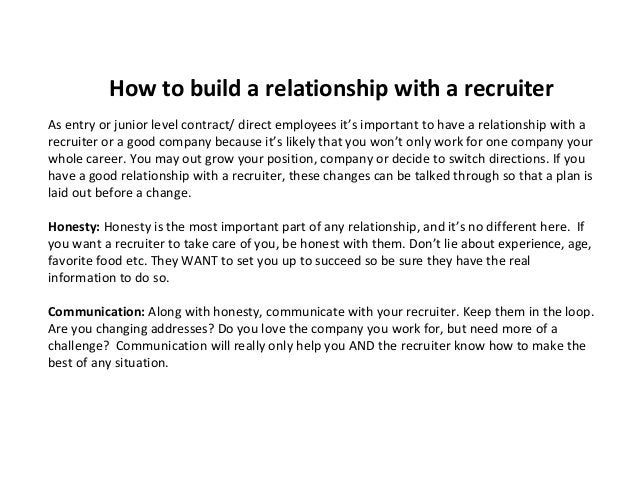 How to Successfully Work With a Recruiter | PPT