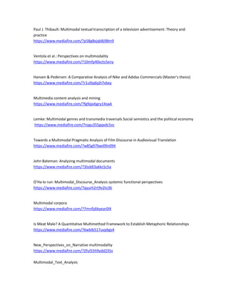 George rossolatos links multimodality social semiotics advertising ...