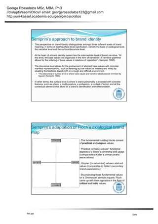 George rossolatos seminar on branding, brand equity, brand semiotic ...