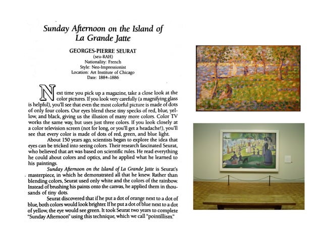 George seurat | PPT | Painting | Arts and Crafts