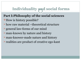 George simmel's book on individuality and social forms | PPT