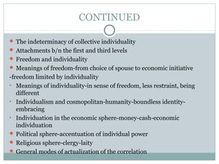 George simmel's book on individuality and social forms | PPT
