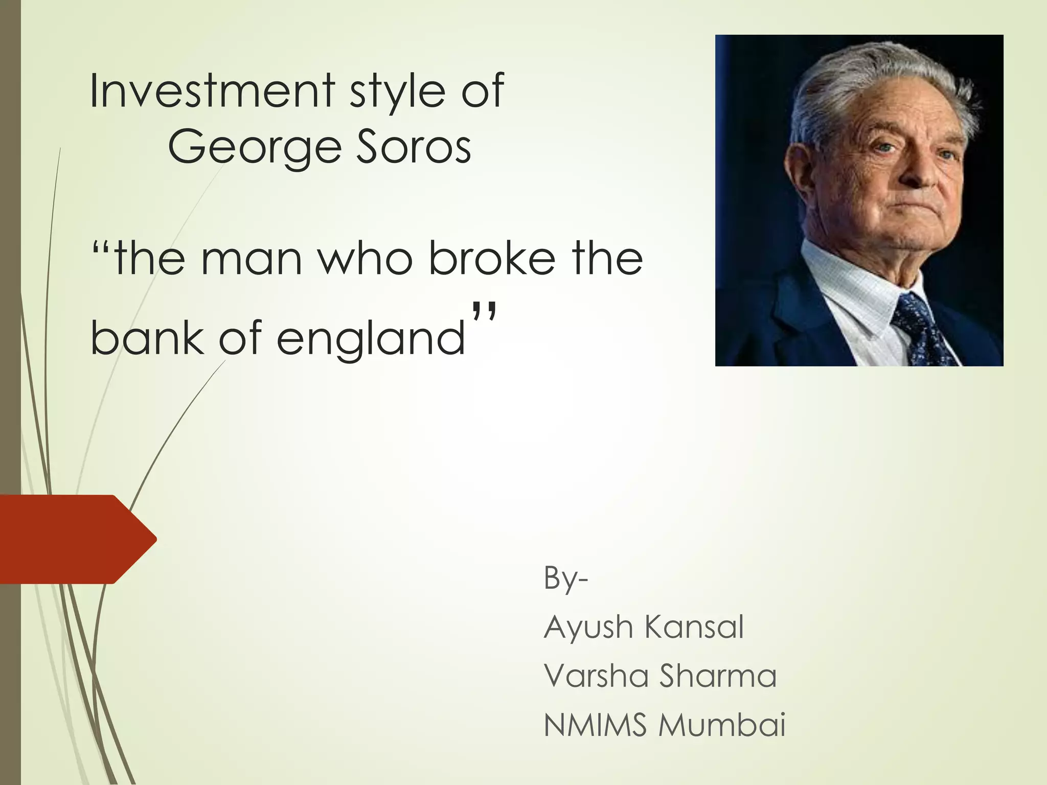 George soros investment style | PDF