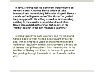 George sterling | PPTX