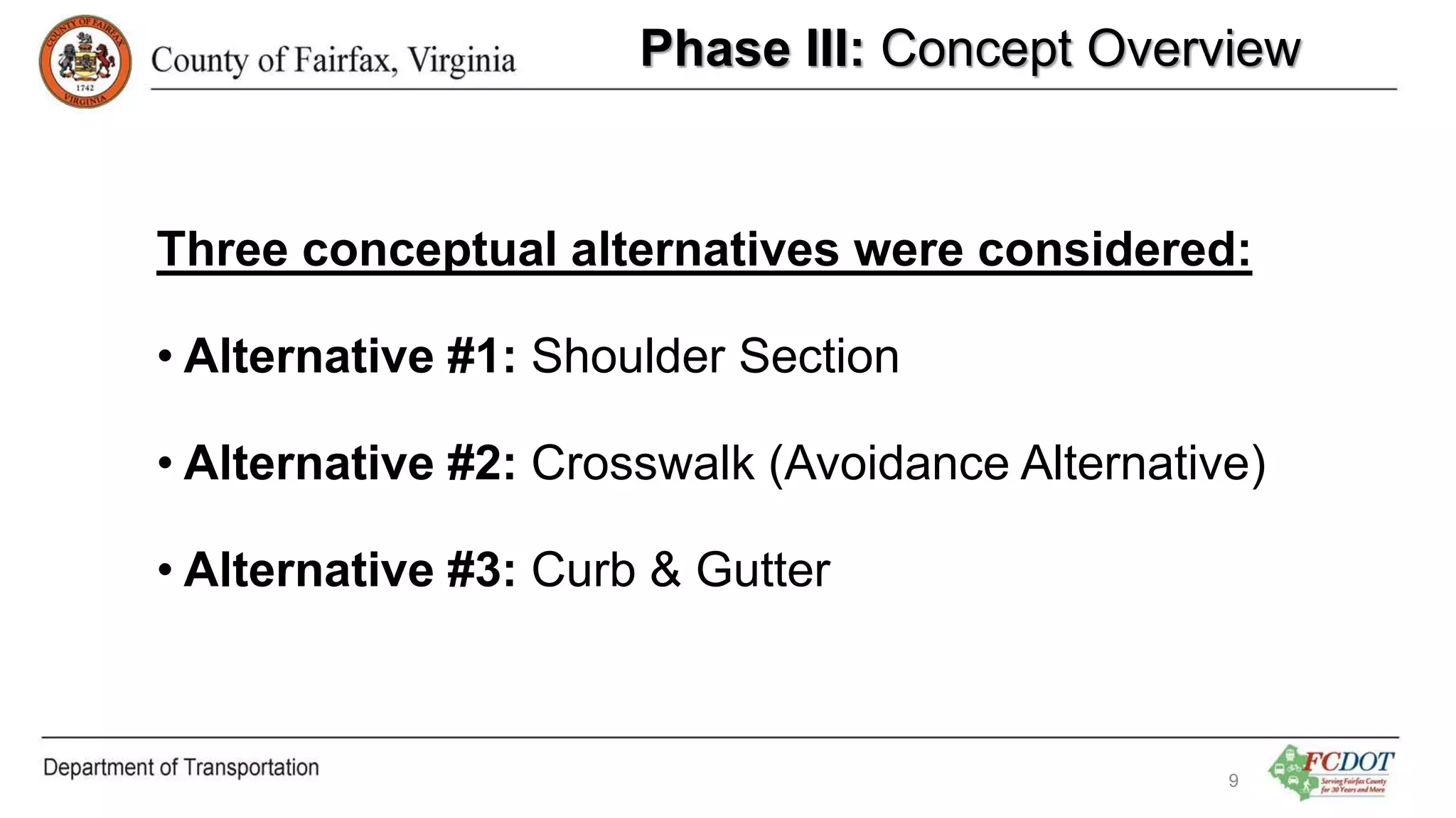 Georgetown Pike Walkway Phase III & Phase IV | PPTX