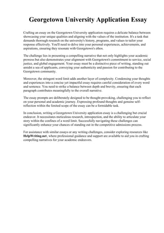 Georgetown University Application Essay.pdf