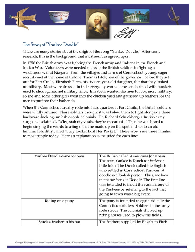 George Washington In Song | PDF