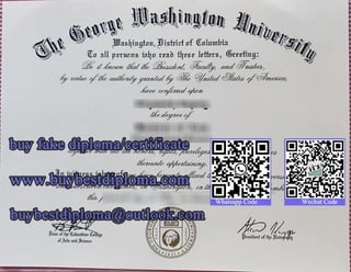 Procedure to make a George Washington University diploma | PDF