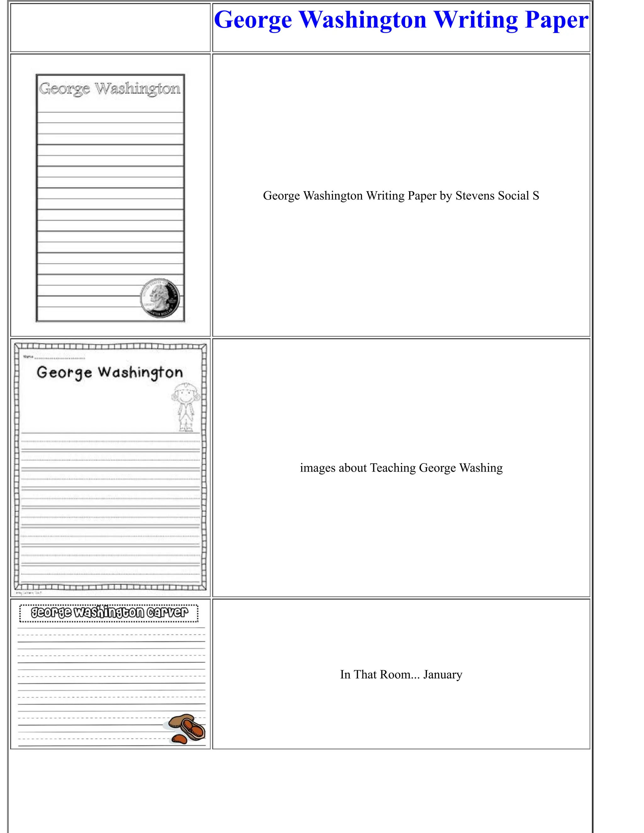 George Washington Writing Paper | PDF