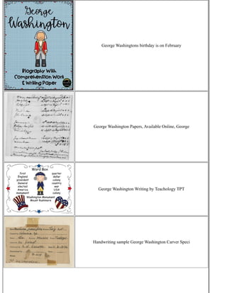 George Washington Writing Paper | PDF